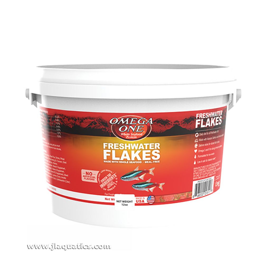 Omega One Freshwater Flake Fish Food- 12oz | JLAquatics Canada ...