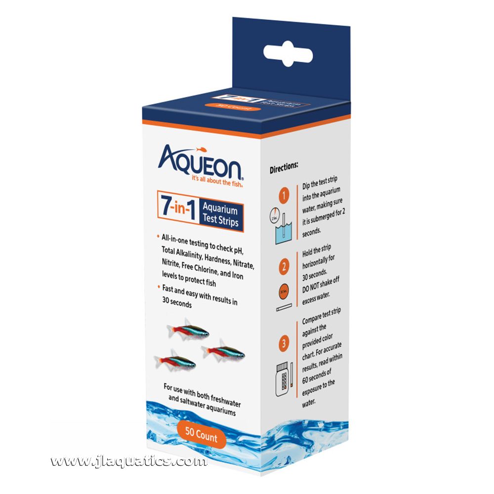 Aqueon 7-in-1 Aquarium Test Strips - 50 Pack – Shopping - J&L Aquatics